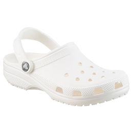 Crocs Clog »Classic K« Sommerschuh, Hausschuh, Badeschuh mit schwenkbarem Fersenriemchen weiß 33 33 Clog mit sommerlicher Lochung, schön mit Crocs...