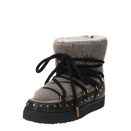 INUIKII Snowboots 'CURLY ROCK' Damen Gr&ouml;&szlig;e 40 dunkelbraun / taupe / schwarz Winterschuhe