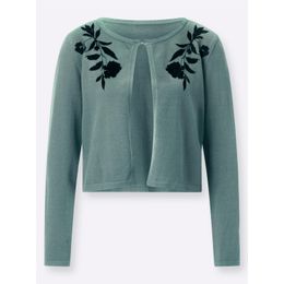 WITT Damen Cardigan mit einem Hakenverschluss, jade, Gr&ouml;&szlig;e 52