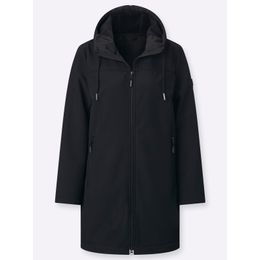 WITT Damen Softshelljacke mit reflektierenden Streifen, schwarz, Gr&ouml;&szlig;e 48