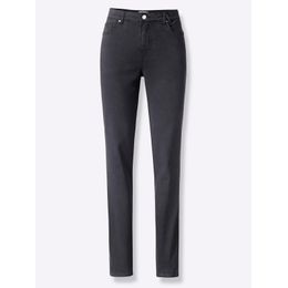 WITT Damen 5-Pocket-Hose in Baumwoll-Stretch-Qualit&auml;t, schwarz, Gr&ouml;&szlig;e 36