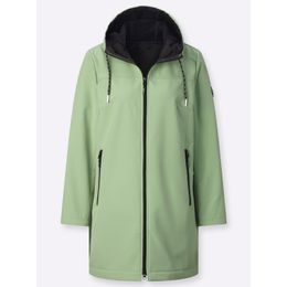 WITT Damen Softshelljacke mit reflektierenden Streifen, eucalyptus, Gr&ouml;&szlig;e 36