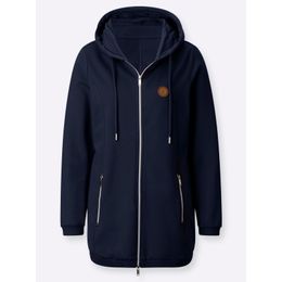 WITT Damen Sweatjacke in weich angerauter Qualit&auml;t, marine, Gr&ouml;&szlig;e 54