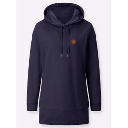WITT Damen Longsweatshirt mit Kapuze, marine, Gr&ouml;&szlig;e 36