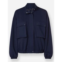 Heine Witt Damen Sweatjacke mit Blasebalg-Taschen, marine, Gr&ouml;&szlig;e 42