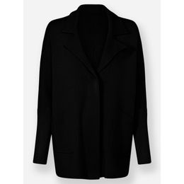 Heine Witt Damen Strickjacke mit Fledermaus&auml;rmeln, schwarz, Gr&ouml;&szlig;e 36