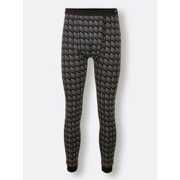 w&auml;schepur men Herren Hose lang, schwarz-bedruckt, Gr&ouml;&szlig;e 10