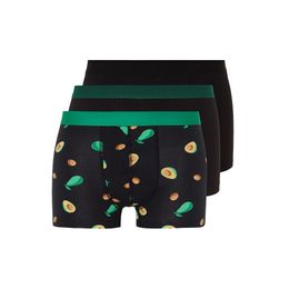 Trendyol Boxershorts Herren Größe L karamell / gelb / smaragd / schwarz