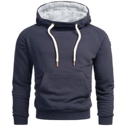 Kapuzenpullover Alessandro Salvarini "ASPaolo", Herren, Gr. S (48), blau (navy), Obermaterial: 65% Baumwolle, 35% Polyester, Pullover, mit Kapuze