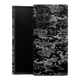DeinDesign Galaxy S23 Ultra Handy Panzer Handyhülle robuste Outdoor Hülle Schutzhülle glänzend Camouflage Tarnmuster Pixel Tough Case