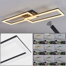 hofstein Hyacinthe Deckenleuchte LED Schwarz, 1-flammig, Fernbedienung