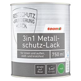 toom 3in1 Metallschutzlack grau matt 750 ml