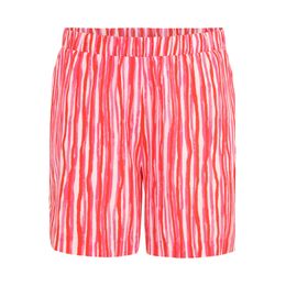 Pieces Curve Shorts 'PCKAIANA' Damen Gr&ouml;&szlig;e 50 eosin / rot / wei&szlig;
