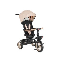 Byox Dreirad Jasper EVA-Reifen klappbar, Sitz drehbar, Hinterradbremse, K&ouml;rbe beige