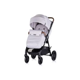Chipolino Kombikinderwagen Ultera 2 in 1 Babyschale Fu&szlig;abdeckung klappbar Korb hellgrau