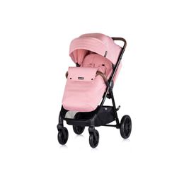 Chipolino Kombikinderwagen Ultera 2 in 1 Babyschale Fu&szlig;abdeckung klappbar Korb rosa