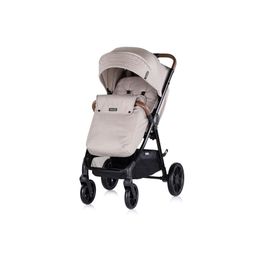 Chipolino Kombikinderwagen Ultera 2 in 1 Babyschale Fu&szlig;abdeckung klappbar Korb hellbraun