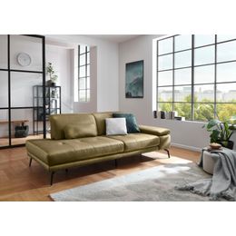 Recamiere DIE PLANBAR "MP-IN20126 optional mit Drehsitzfunktion", grün (moos), B:230cm H:82cm T:115cm, 100% Polyester, Sofas, Inkl. Kopfteilverstellung, Federkern oder Kaltschaumpolsterung