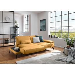 Recamiere DIE PLANBAR "MP-IN20126 optional mit Drehsitzfunktion", weiß (vanilla), B:230cm H:82cm T:115cm, 100% Polyester, Sofas, Inkl. Kopfteilverstellung, Federkern oder Kaltschaumpolsterung