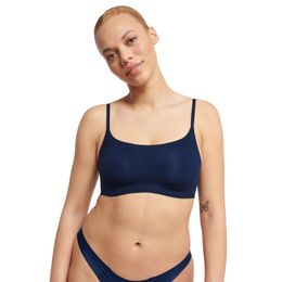 Bügelloser BH Sloggi "ZERO Feel 2.0", Damen, Gr. L, N-Gr, blau (navy blau), Single Jersey, Obermaterial: 76% Polyamid, 24% Elasthan, unifarben, normal, BHs, herausnehmbare Pads, Microfaser, elastisch, verstellbare Träger