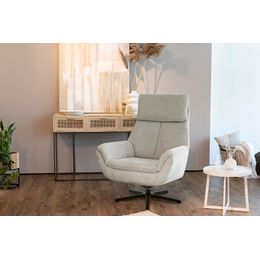 Relaxsessel DIE PLANBAR "MP-RS20079", beige (cyber ecru), B:79cm H:108cm T:89cm, 100% recyceltes Polyester, Sessel, Relaxsessel, 360 drehbar, Wippfunktion zus&auml;tzlich w&auml;hlbar, Kaltschaumpolsterung