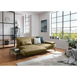Recamiere DIE PLANBAR "MP-IN20126 optional mit Drehsitzfunktion", grün (moos), B:230cm H:82cm T:115cm, 100% Polyester, Sofas, Inkl. Kopfteilverstellung, Federkern oder Kaltschaumpolsterung