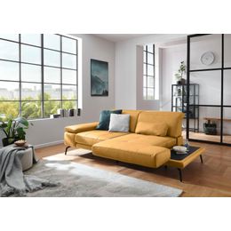 Recamiere DIE PLANBAR "MP-IN20126 optional mit Drehsitzfunktion", weiß (vanilla), B:230cm H:82cm T:115cm, 100% Polyester, Sofas, Inkl. Kopfteilverstellung, Federkern oder Kaltschaumpolsterung