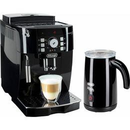De'Longhi DE'LONGHI Kaffeevollautomat "Magnifica S ECAM21.118.B - mit Barista-Milchaufschäumer, Schwarz", schwarz, B:23,8cm H:35,1cm T:43cm, Kaffeevollautomaten, Direktwahltasten, Kegelmahlwerk (13 Malgrade), 15 Bar Pumpendruck