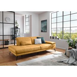 Recamiere DIE PLANBAR "MP-IN20126 optional mit Drehsitzfunktion", weiß (vanilla), B:230cm H:82cm T:115cm, 100% Polyester, Sofas, Inkl. Kopfteilverstellung, Federkern oder Kaltschaumpolsterung