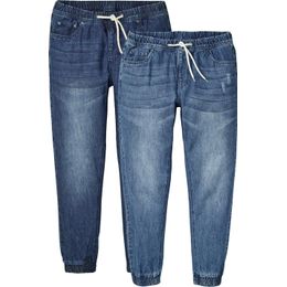 Catamaran Herren Schlupfjeans im Doppelpack, blue-bleached + blue-stone-washed, Gr&ouml;&szlig;e 50