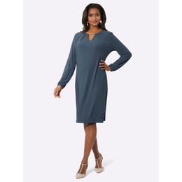 WITT Damen Jerseykleid mit R&uuml;ckenverschluss, rauchblau, Gr&ouml;&szlig;e 50