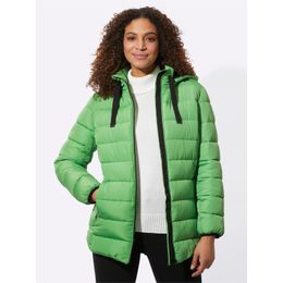 WITT Damen Steppjacke mit elastischer Kontrast-Paspelierung, apfel, Gr&ouml;&szlig;e 52