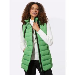 WITT Damen Steppweste mit abzippbarer Kapuze, apfel, Größe 54