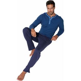 AUTHENTIC LE JOGGER Herren Pyjama blau-gestreift-marine Gr&ouml;&szlig;e 44/46