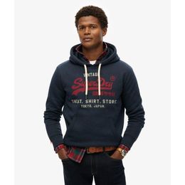 Superdry Herren L&auml;ssiges Vintage Logo Heritage Hoodie Marineblau - Gr&ouml;&szlig;e: L 10406065018626UH003