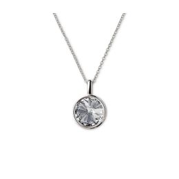 Tchibo - Kette mit Rivoli-Kristall von Swarovski - Damen - Gr. geblistert - silber