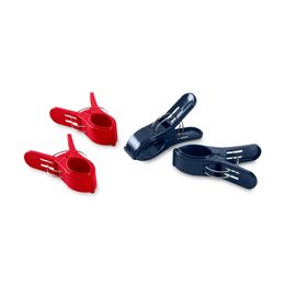 Tchibo - 4 Handtuchclips - dunkelblau