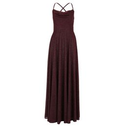 Vera Mont Abendkleid mit Wasserfallausschnitt Damen Gr&ouml;&szlig;e 38 bordeaux Winterkleid