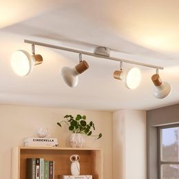 LINDBY Deckenstrahler Fridolin, 70cm, 4-flg., weiß, Metall