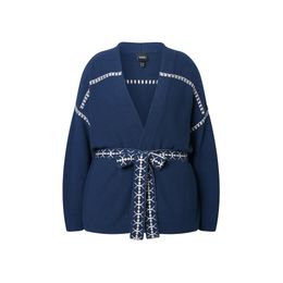 Ulla Popken Knit Cardigan female Blue size 62-64