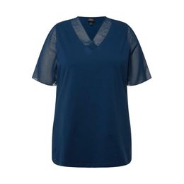 Ulla Popken Bluse Damen Gr&ouml;&szlig;e XXL/XXXL dunkelblau