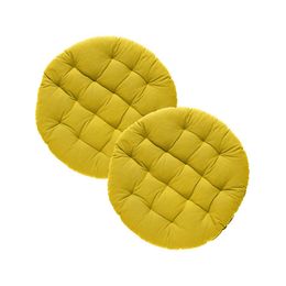 REDBEST Stuhlkissen rund 2er-Pack in ocker | Gr.: onesize