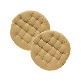 REDBEST Stuhlkissen rund 2er-Pack in beige | Gr.: onesize