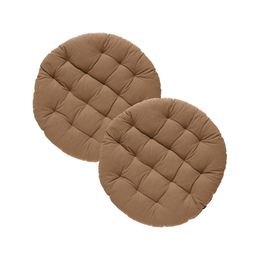 REDBEST Stuhlkissen rund 2er-Pack in braun | Gr.: onesize