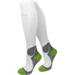 Normani Sport-Kompressionskniestr&uuml;mpfe in Wei&szlig;/Gr&uuml;n | Gr.: 43-46