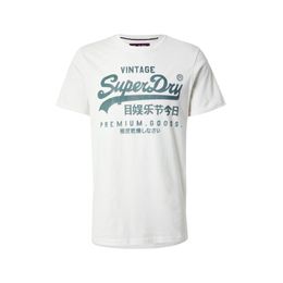 Superdry T-Shirt Herren Größe M grünmeliert / weiß