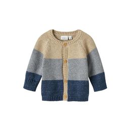 name it Strickjacke 'NBMNoller' Gr&ouml;&szlig;e 74 sand / pastellblau / dunkelblau