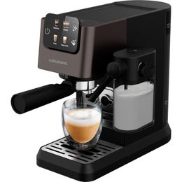 Grundig Espressomaschine »KSM 5330« mit integriertem Milchbehälter Dark Inox/Schwarz
