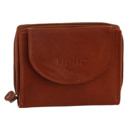 Mustang Geldbörse »Udine leather wallet top opening« im praktischen Format brown