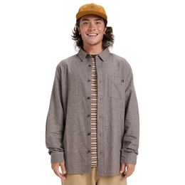 Quiksilver Langarmhemd &raquo;Motherfly Heather&laquo; Chocolate Brown XL - US-Gr&ouml;&szlig;en US-Gr&ouml;&szlig;en XL Stoff: Geb&uuml;rsteter Baumwollflanellgrindle...